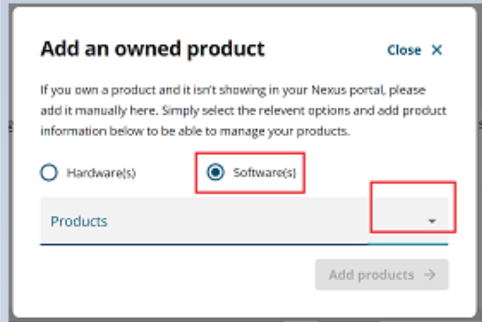 How do I add a product to my Nexus Account (needed for Community forum ...
